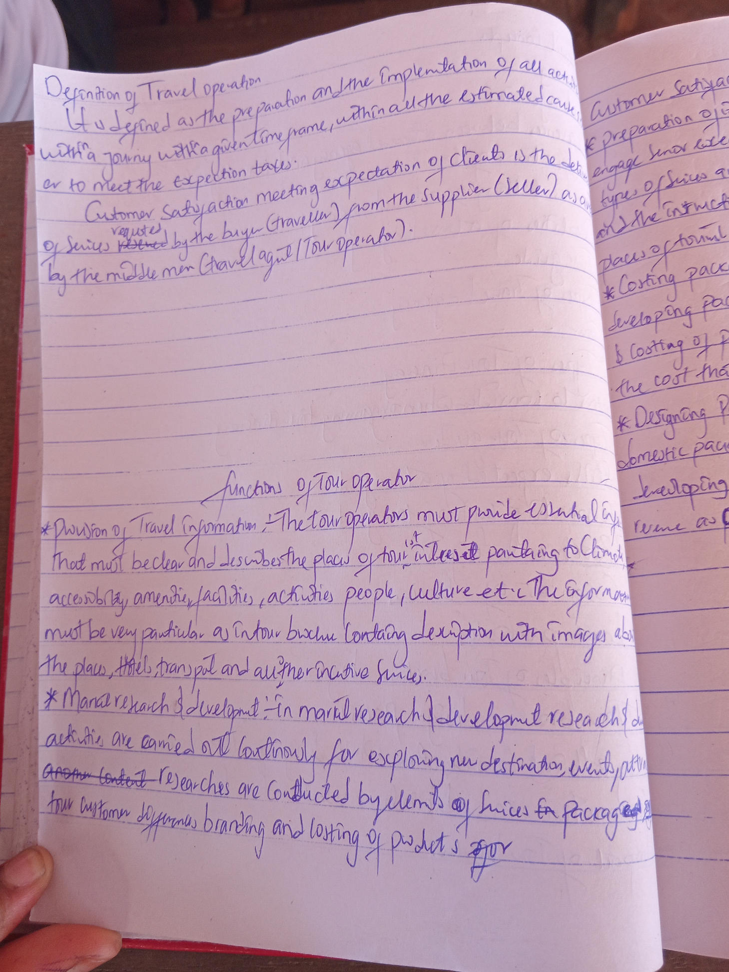 Definition of Travel operation It is | StudyX