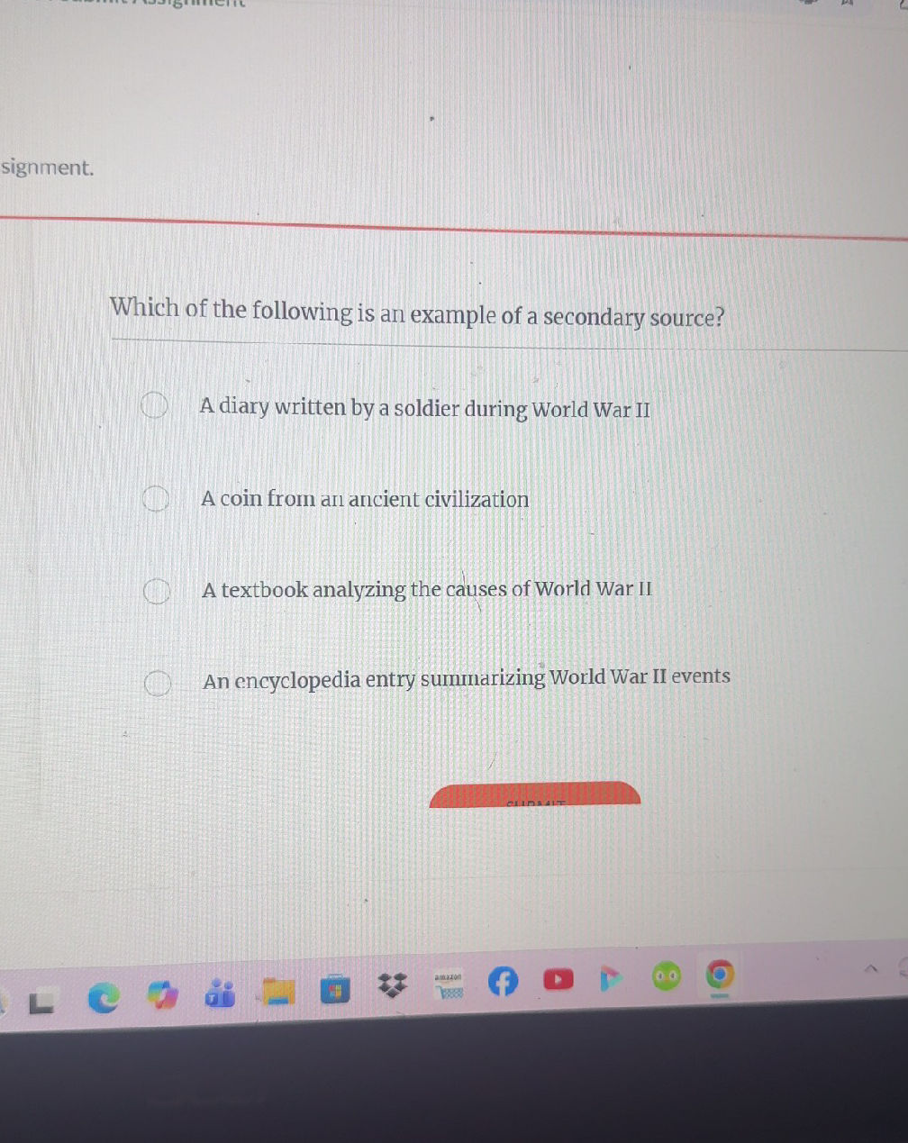 Which of the following is an example of a | StudyX