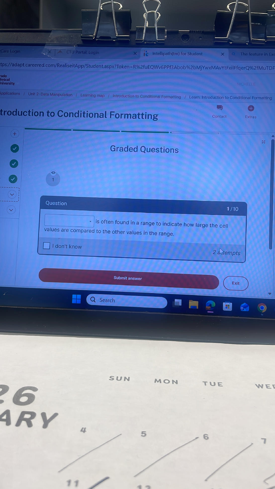 Question 1/10 [BLANK] is often found in a | StudyX