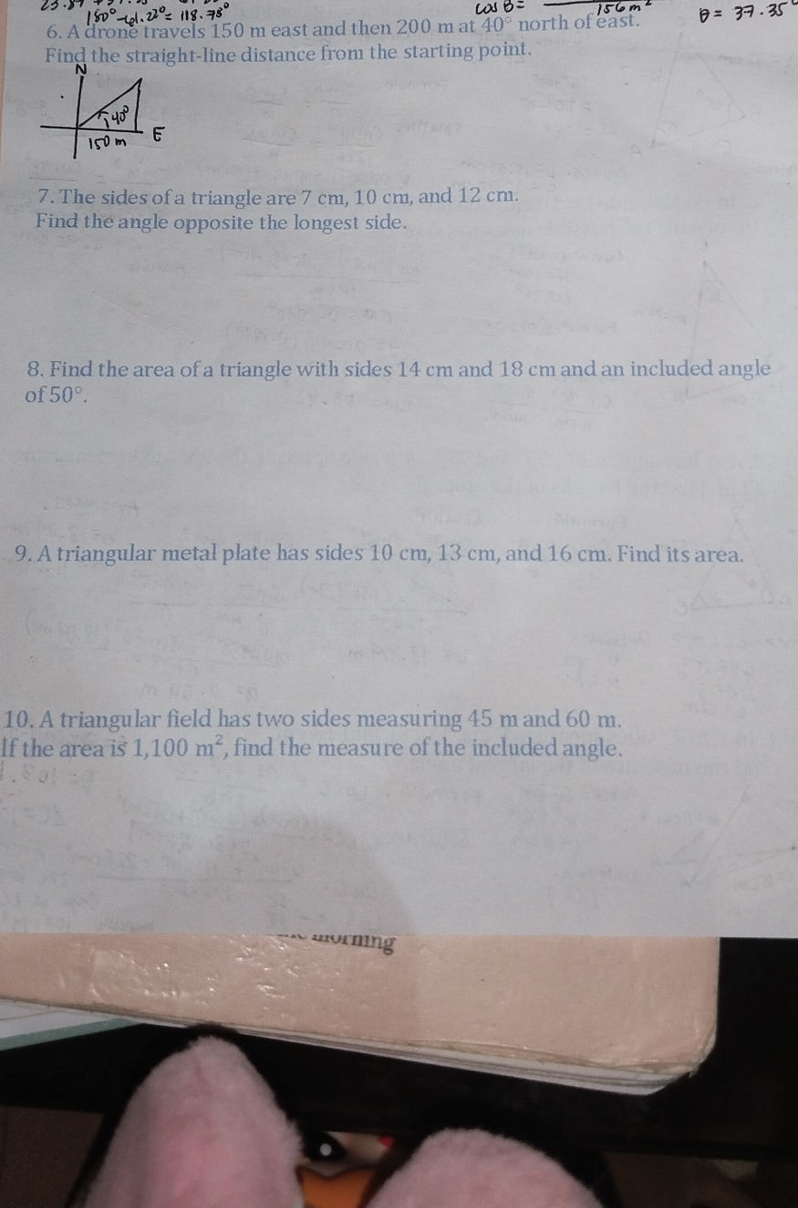 A drone travels 150 m east and then 200 m at | StudyX