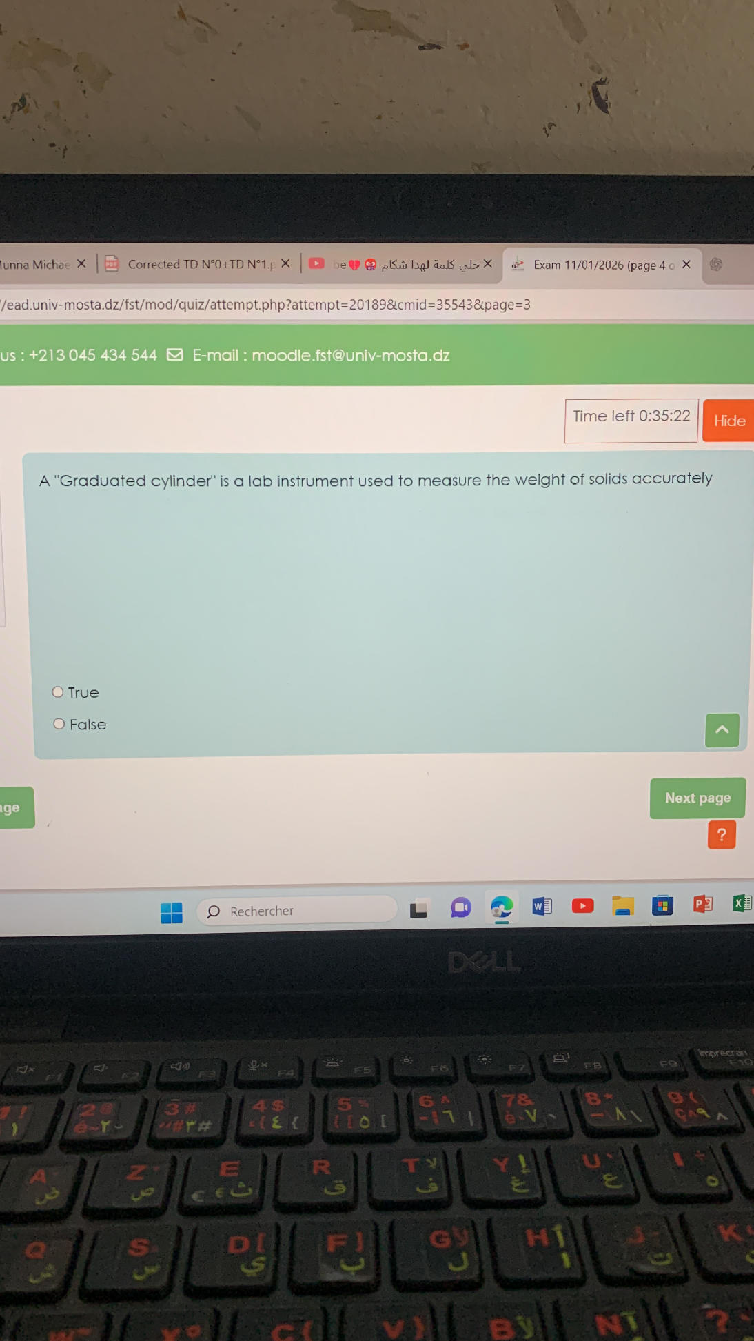 A "Graduated cylinder" is a lab instrument | StudyX