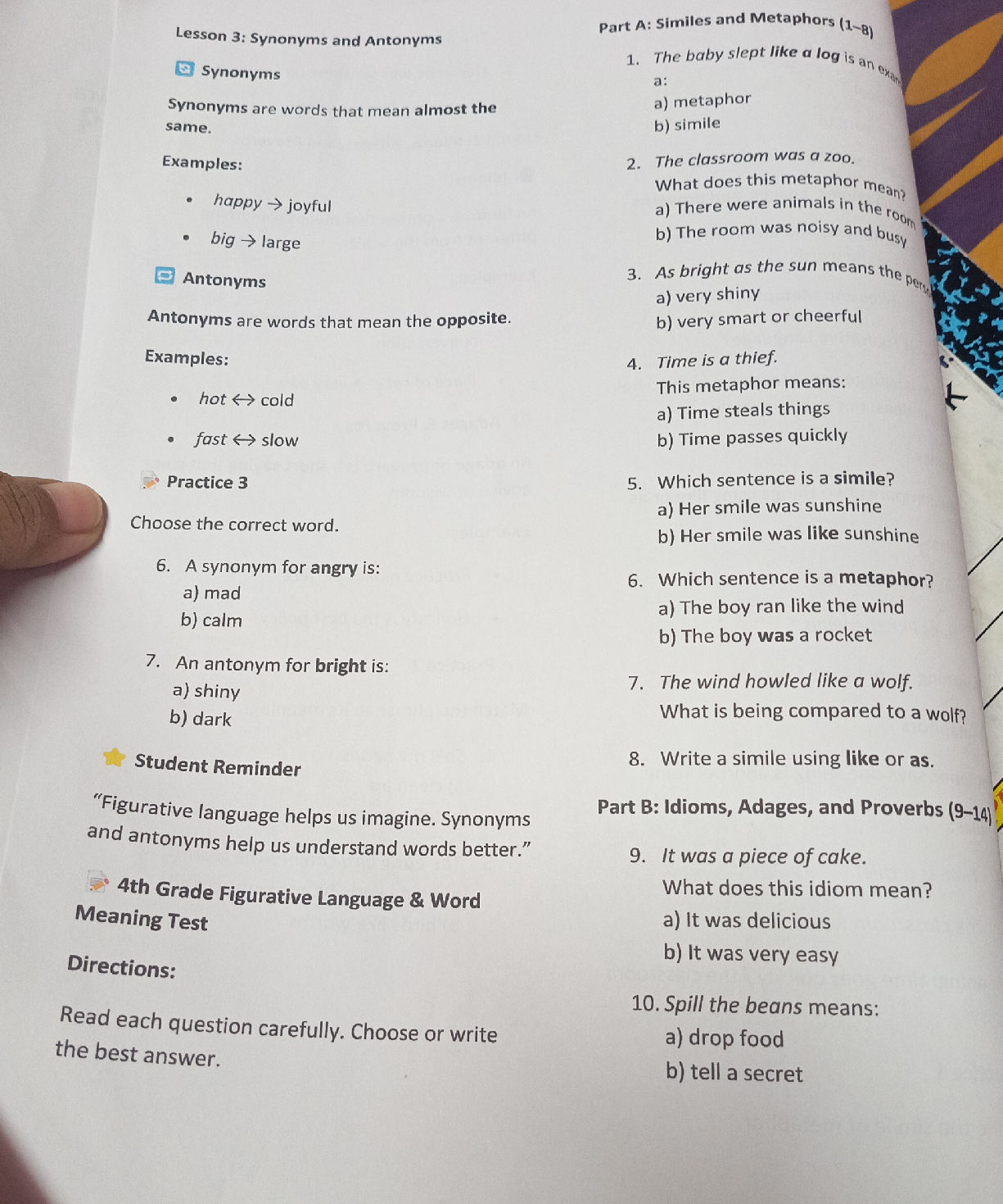 2. The classroom was a zoo. What does this | StudyX