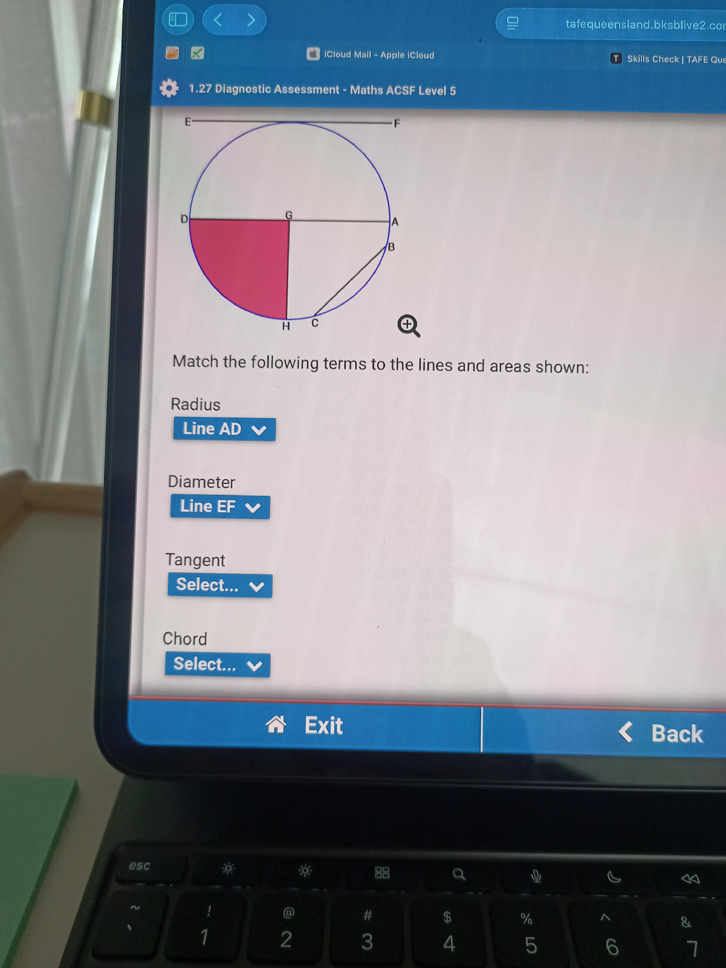 Match the following terms to the lines and | StudyX
