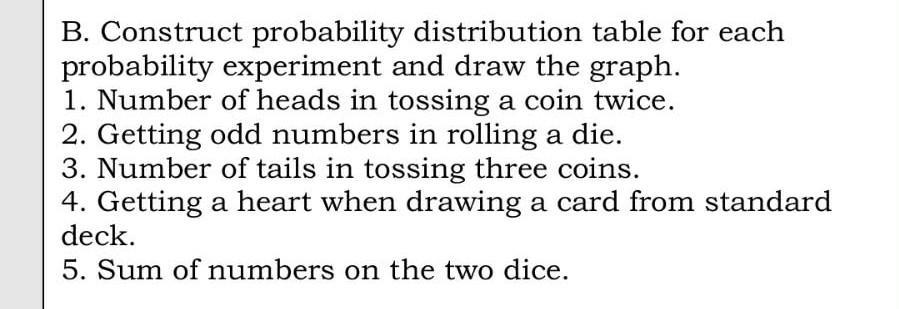 Construct probability distribution table for | StudyX