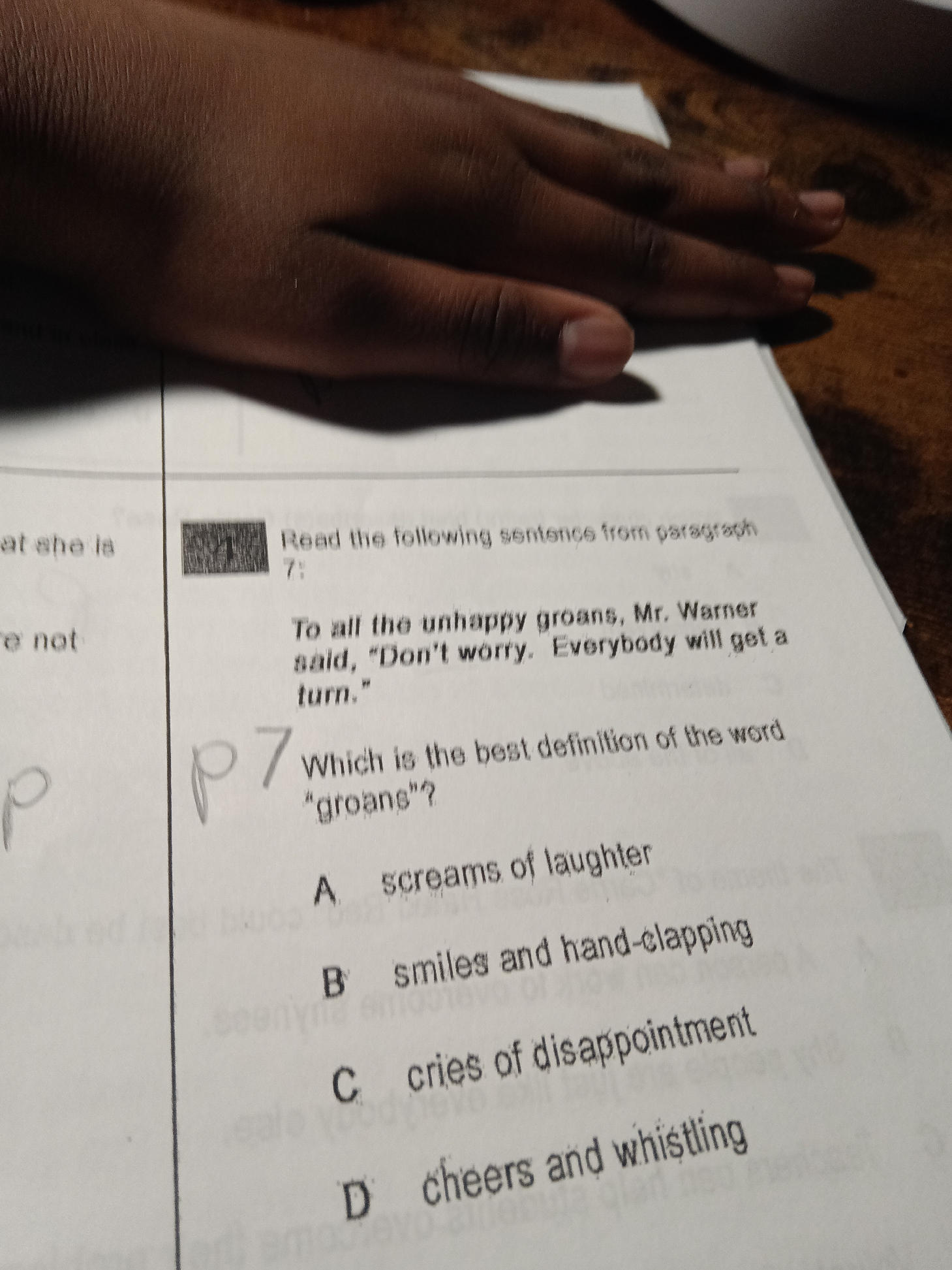 Read the following sentence from paragraph | StudyX