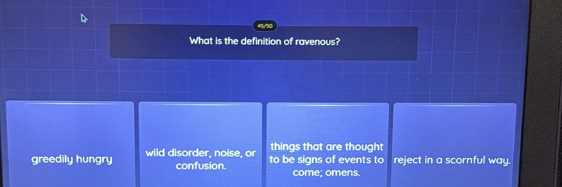 What is the definition of ravenous? | StudyX