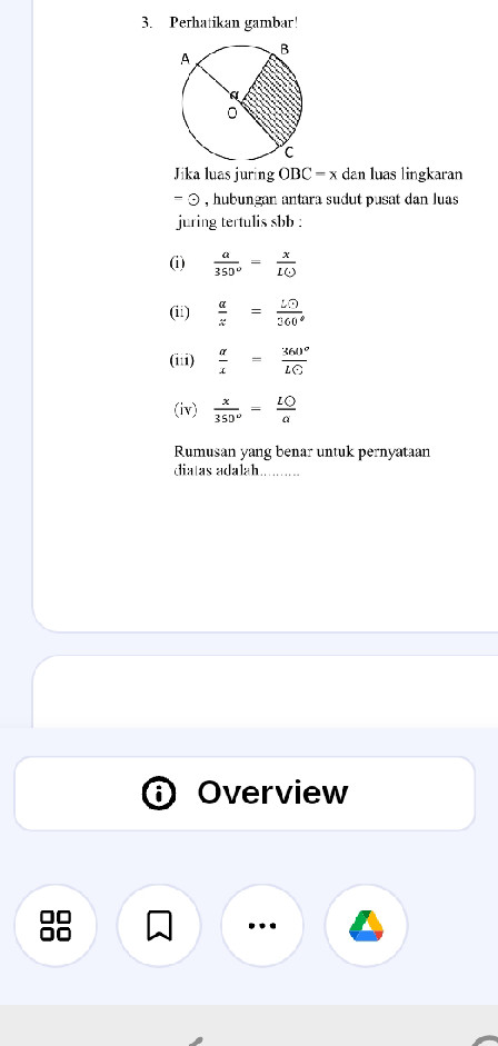 Perhatikan gambar! [Image of a circle with | StudyX