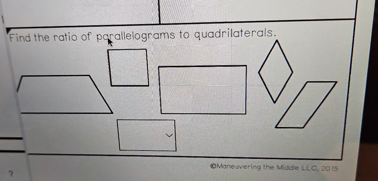 Find the ratio of parallelograms to | StudyX