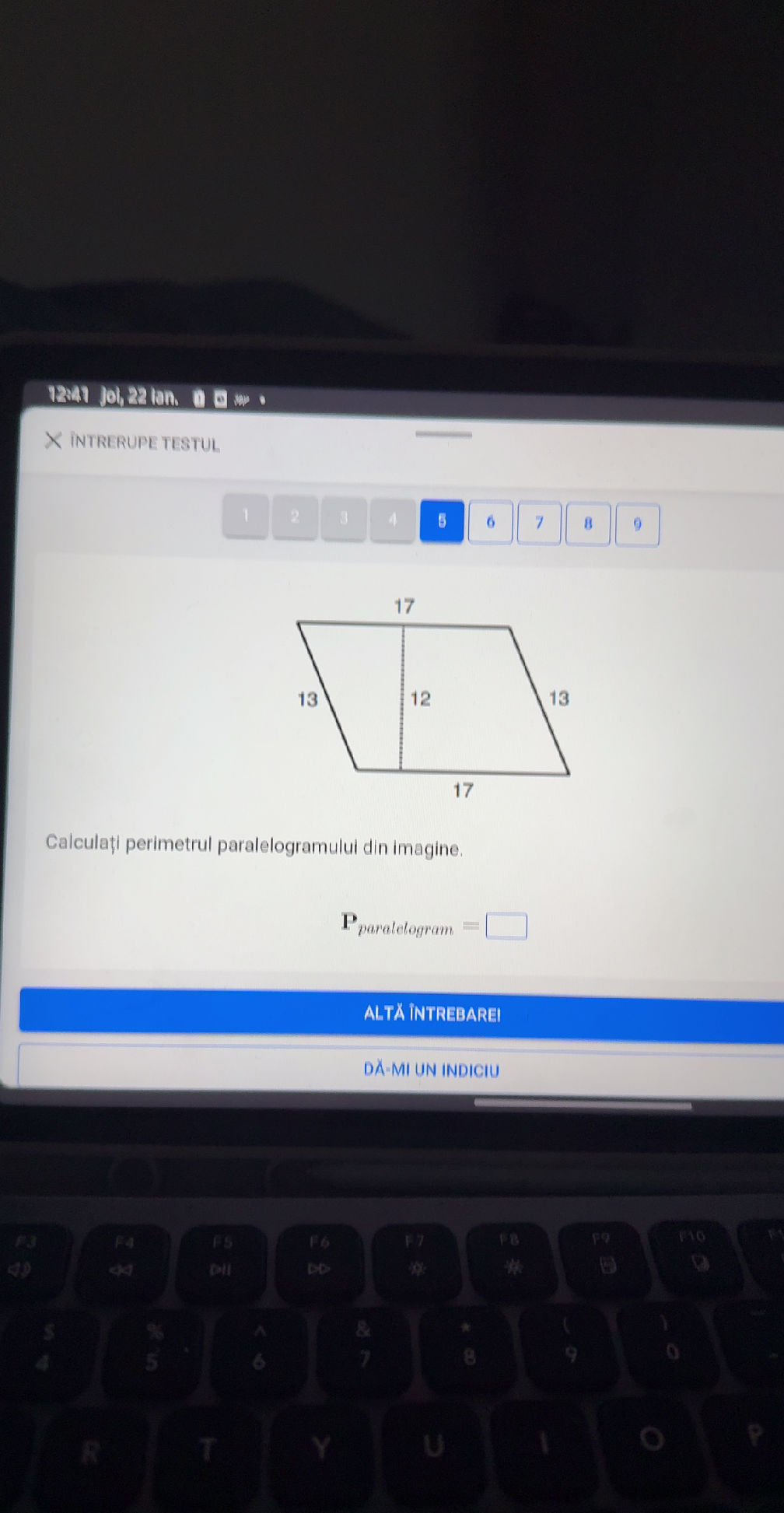 Calculați perimetrul paralelogramului din | StudyX
