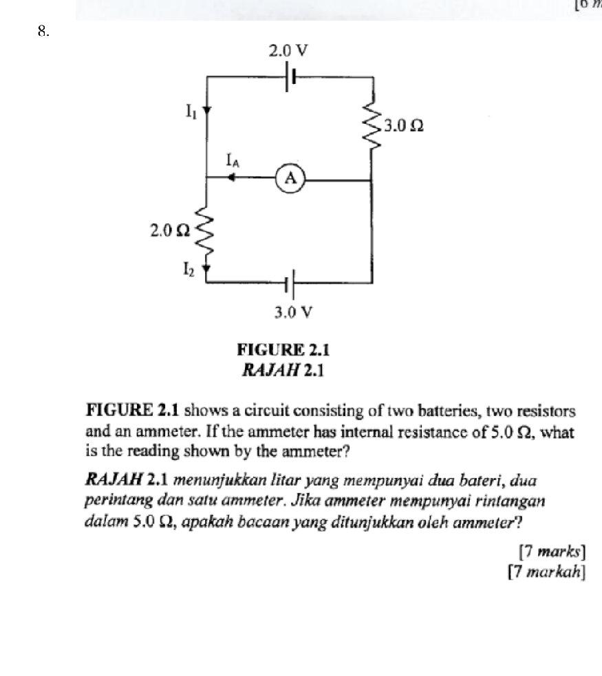 8. FIGURE 2.1 shows a circuit consisting of | StudyX