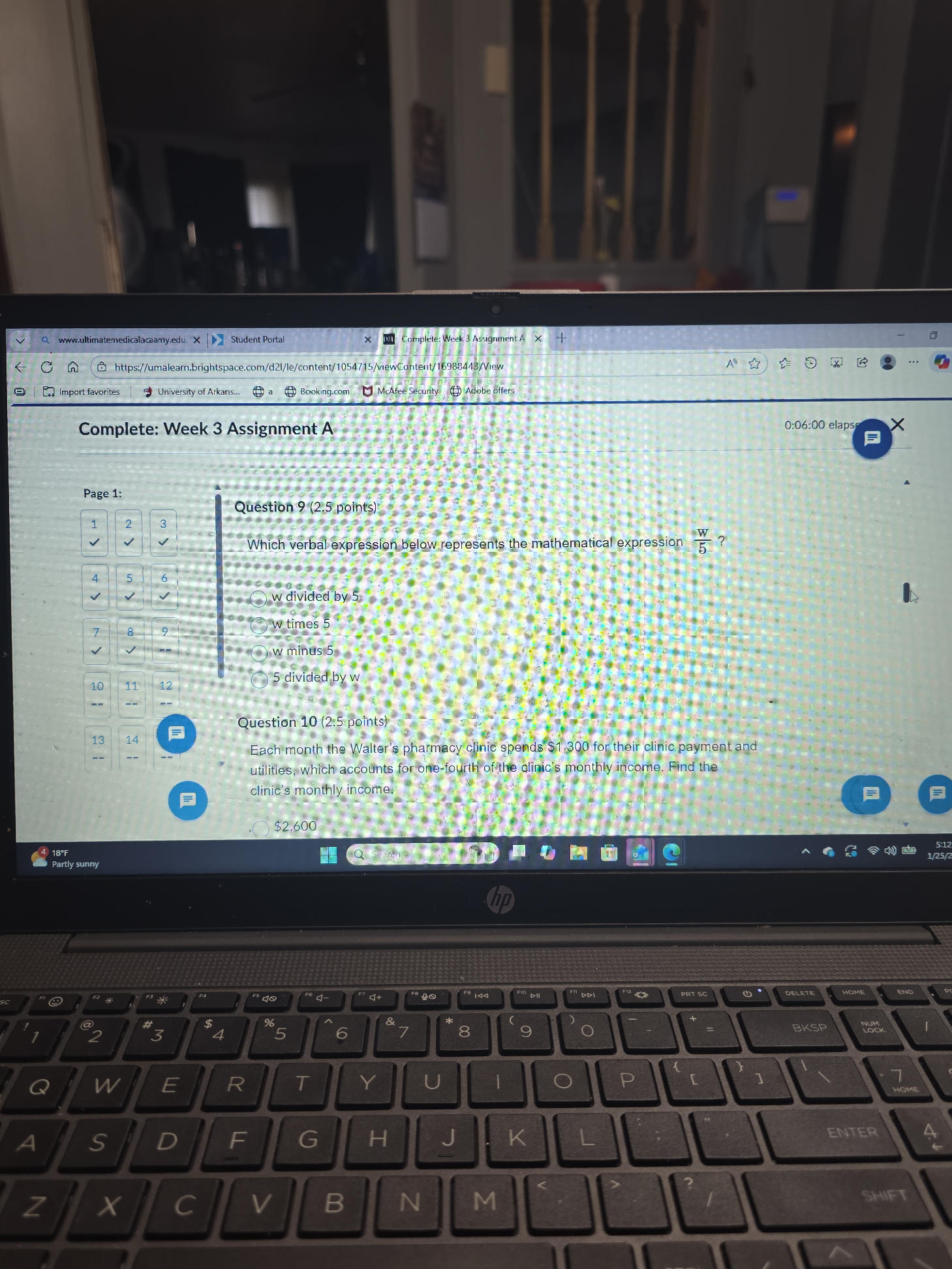 Question 9 (2.5 points) Which verbal | StudyX