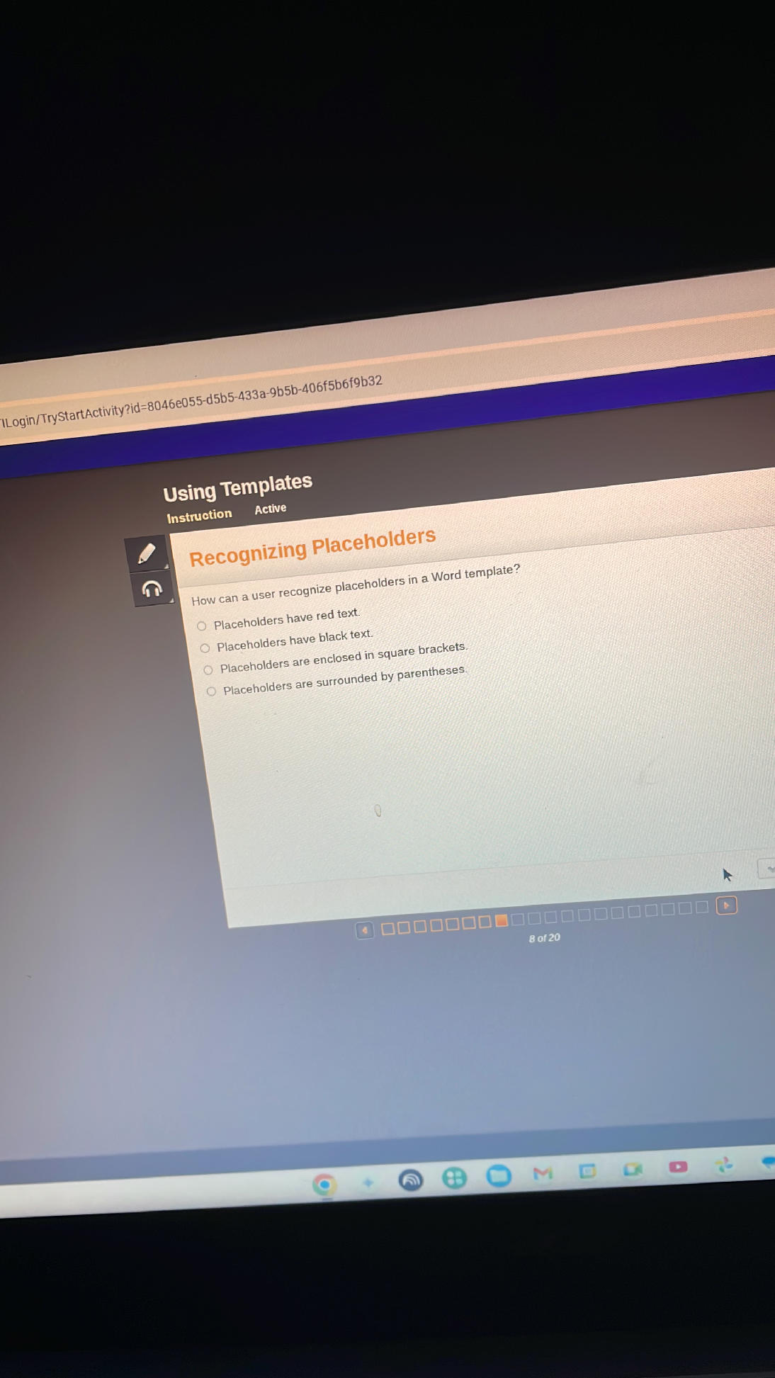 How can a user recognize placeholders in a | StudyX