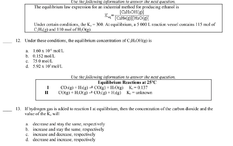 The equilibrium law expression for an | StudyX
