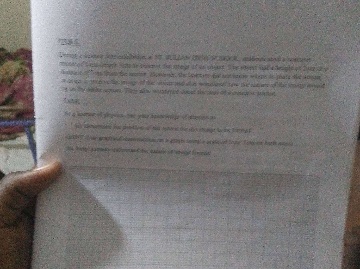 ITEM 5. During a science fair exhibition at | StudyX