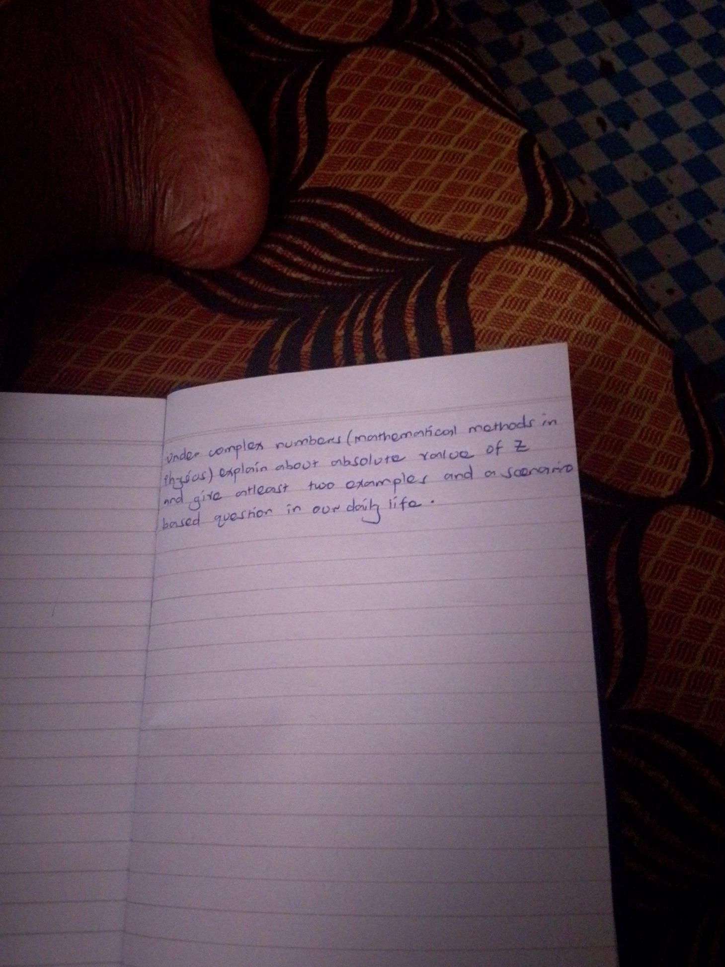 Under complex numbers (mathematical methods | StudyX