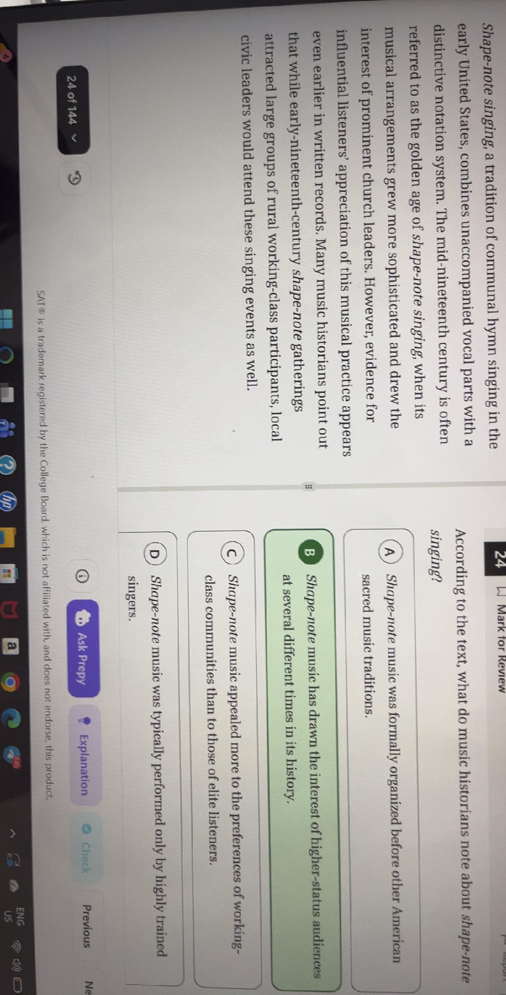Shape-note singing, a tradition of communal | StudyX