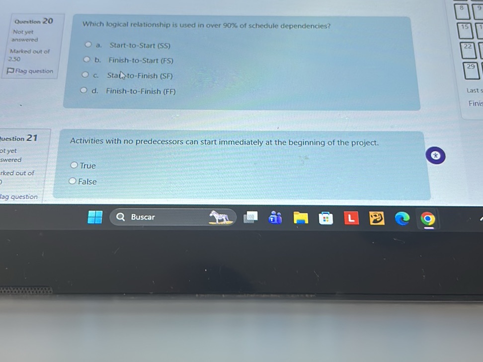 Question 20 Which logical relationship is | StudyX