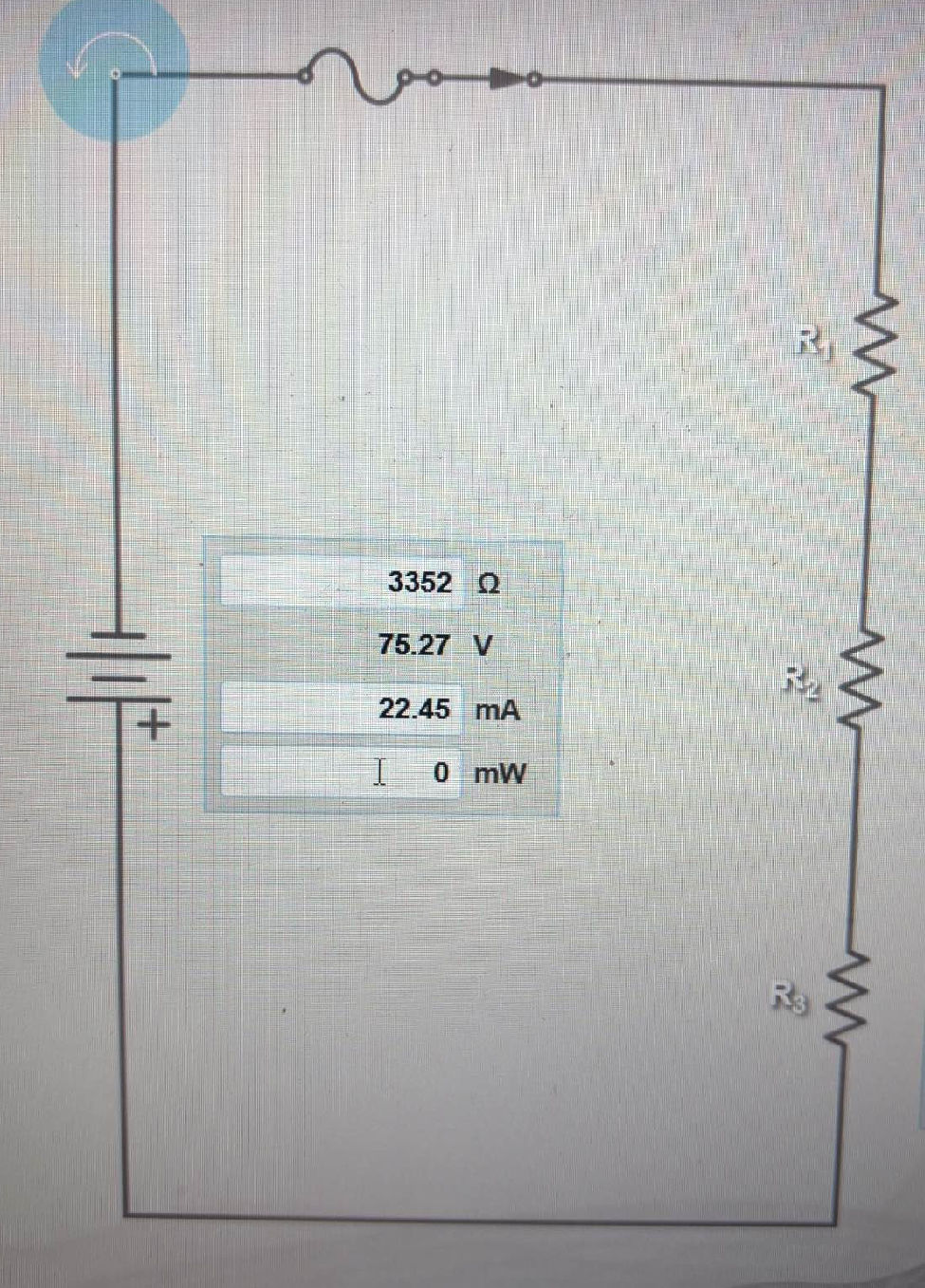 The image shows a series electrical circuit | StudyX