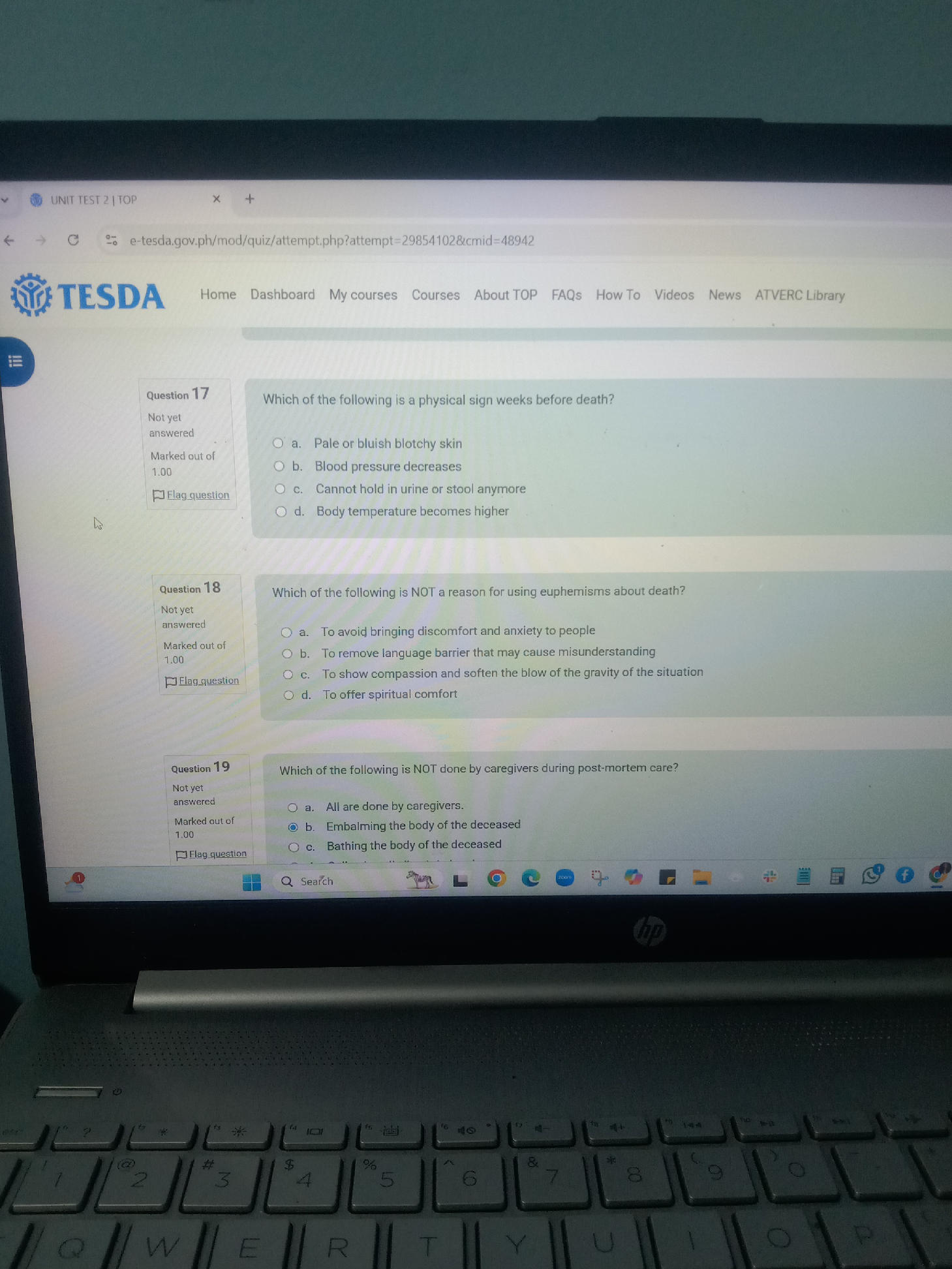 Which of the following is NOT done by | StudyX