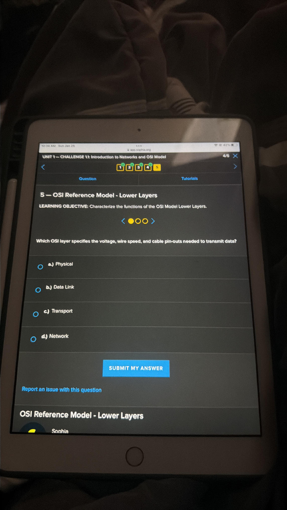 5 – OSI Reference Model - Lower Layers | StudyX