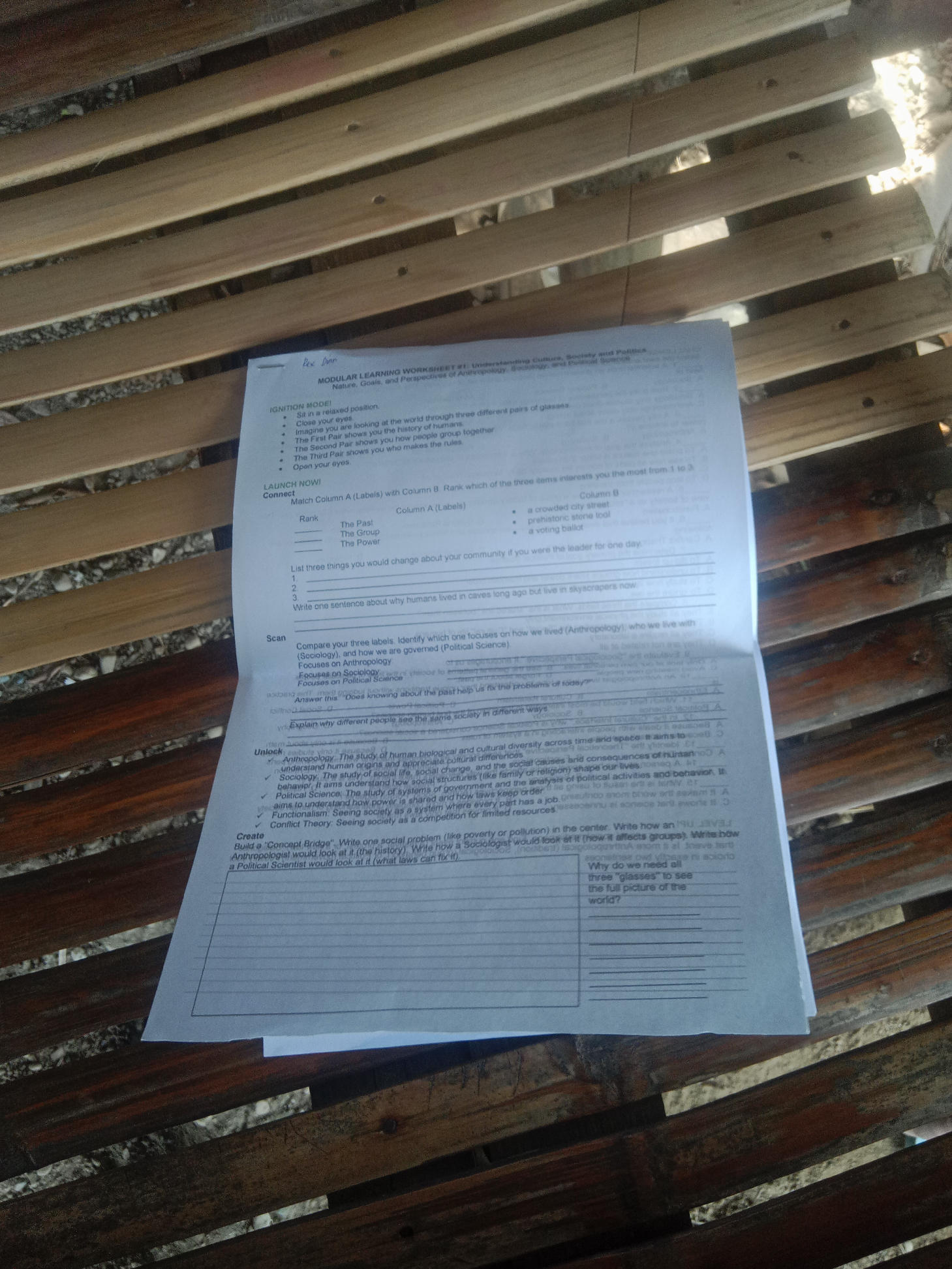 Match Column A (Labels) with Column B. Rank | StudyX