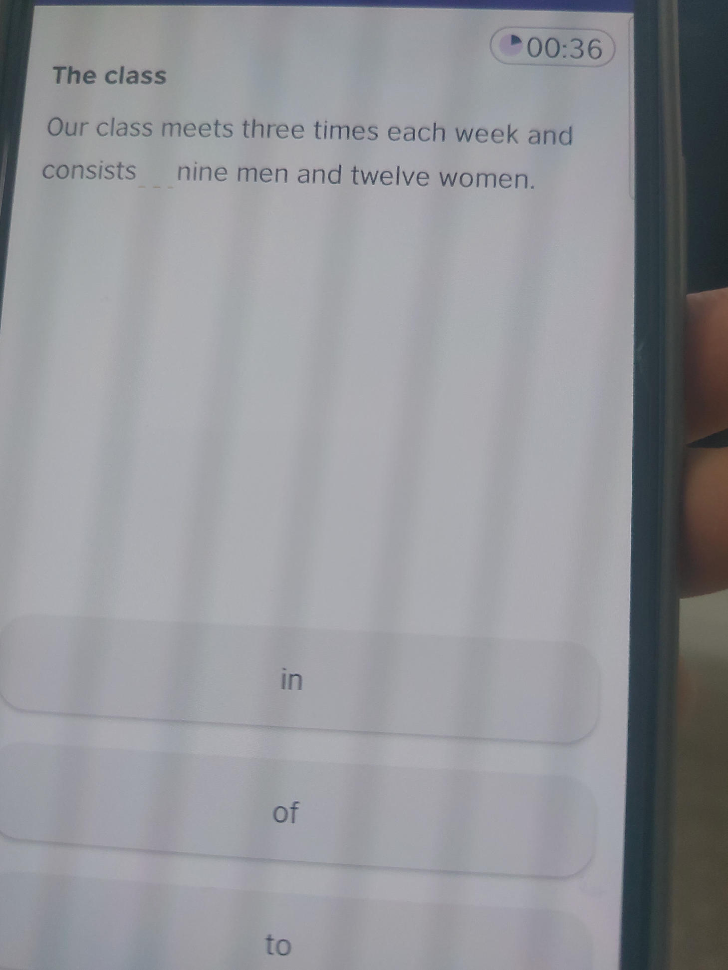 The class Our class meets three times each | StudyX