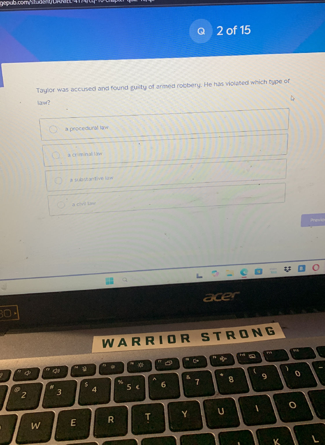 Taylor was accused and found guilty of armed | StudyX