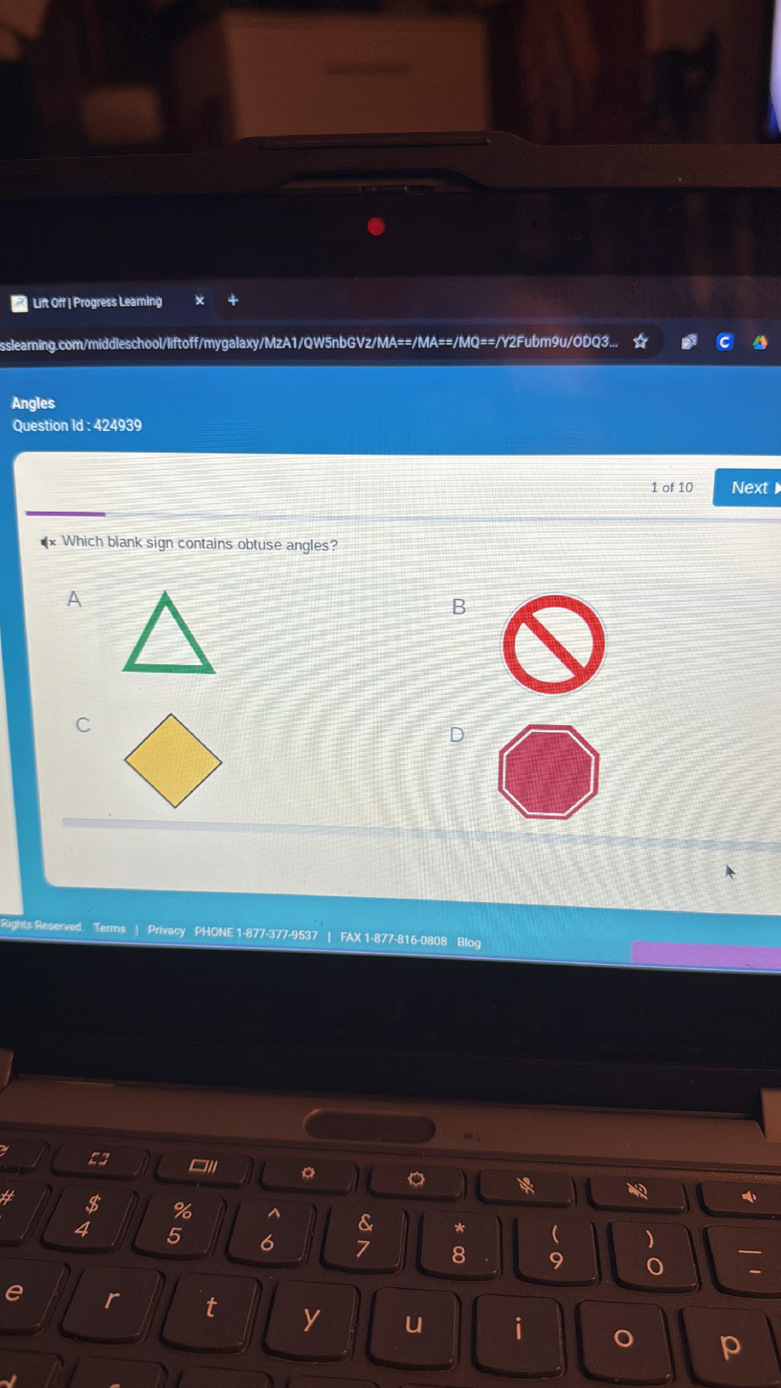 Which blank sign contains obtuse angles? A | StudyX
