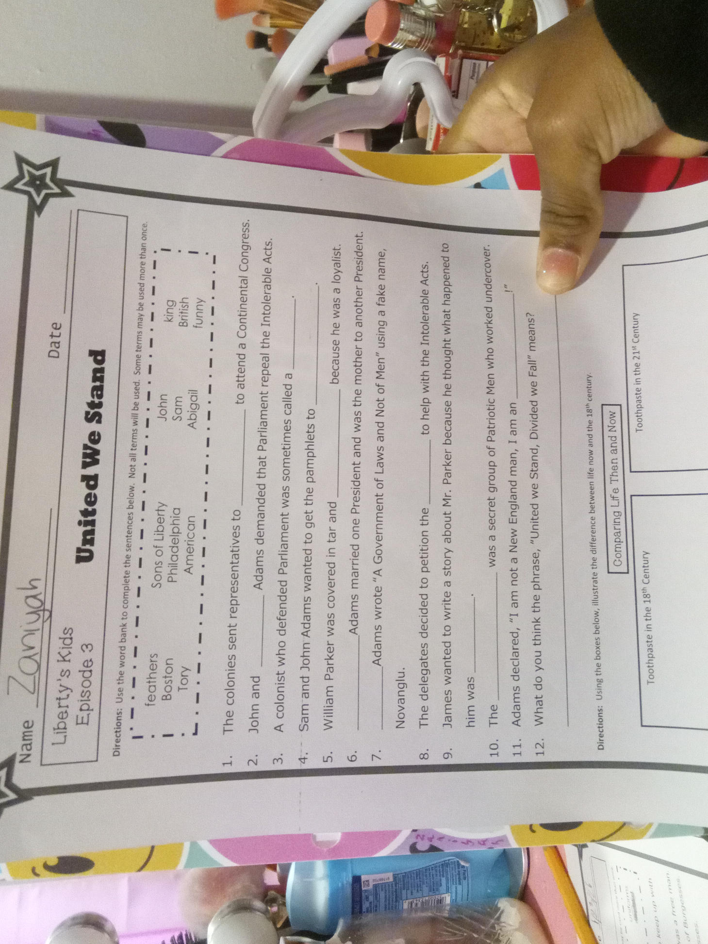 Directions: Using the boxes below, | StudyX