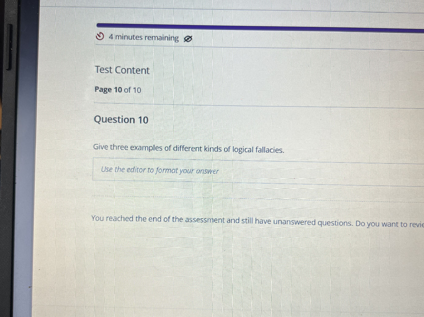 Give three examples of different kinds of