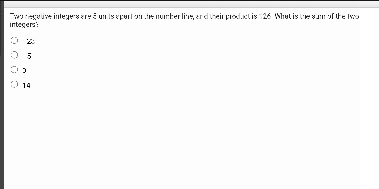 Two negative integers are 5 units apart on | StudyX