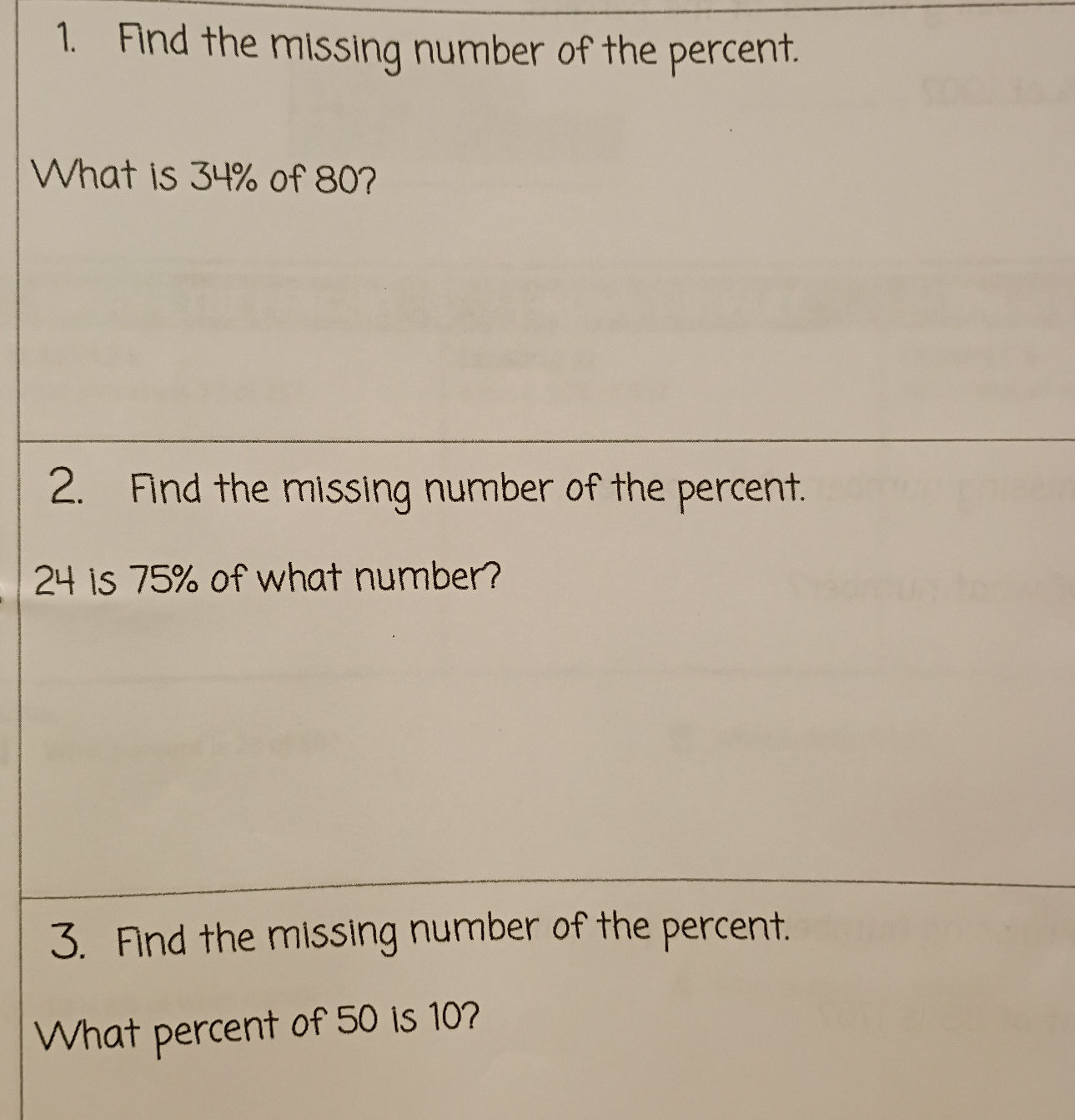 Find the missing number of the percent. | StudyX