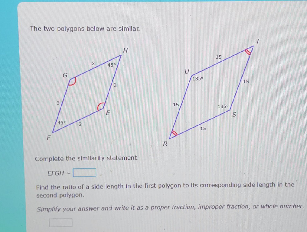 The two polygons below are similar. [Image | StudyX