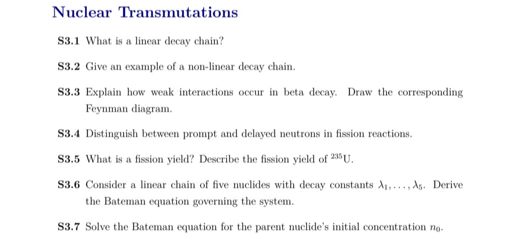 S3.2 Give an example of a non-linear decay | StudyX