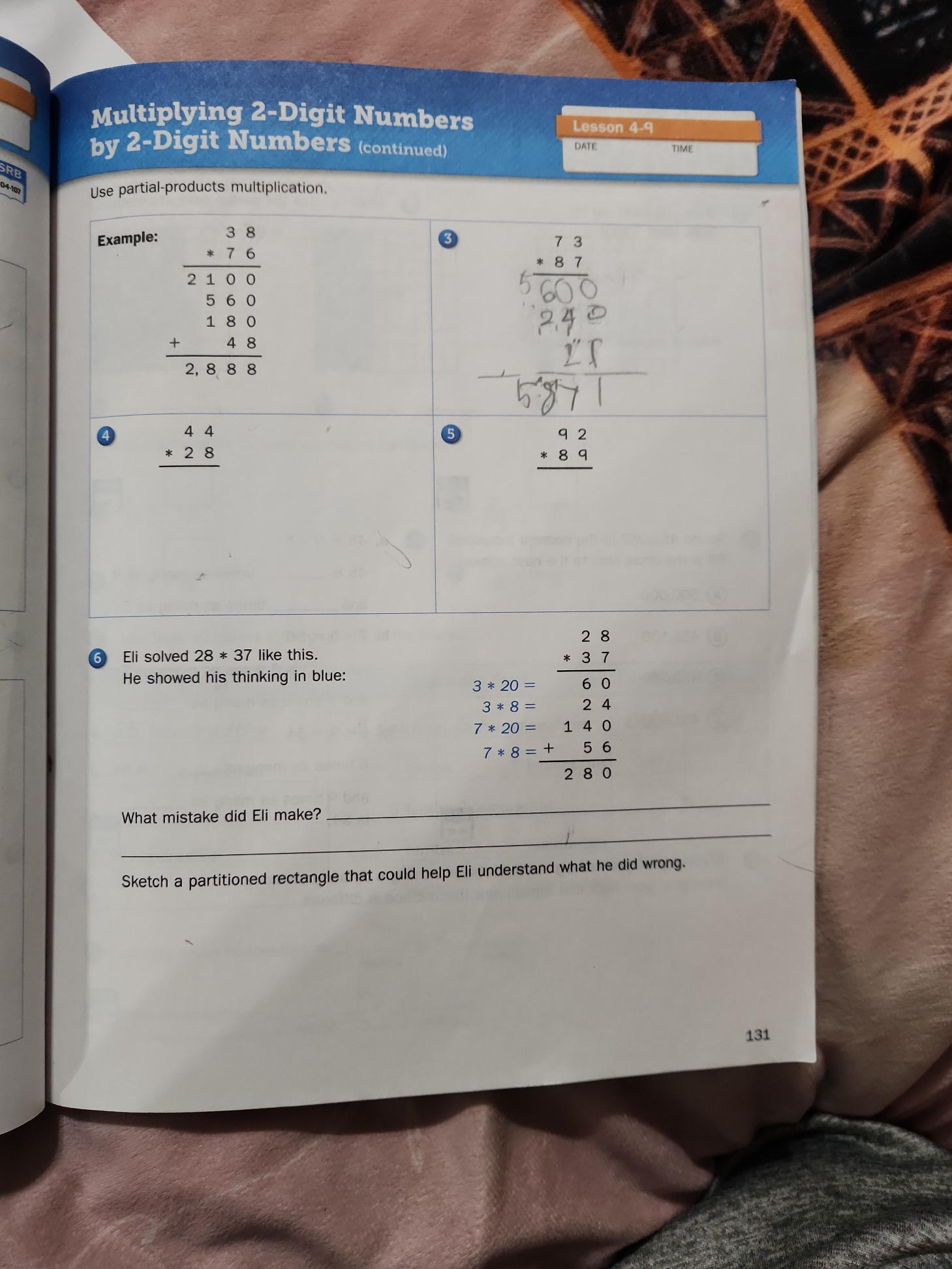 Use partial-products multiplication. $$ {r} | StudyX