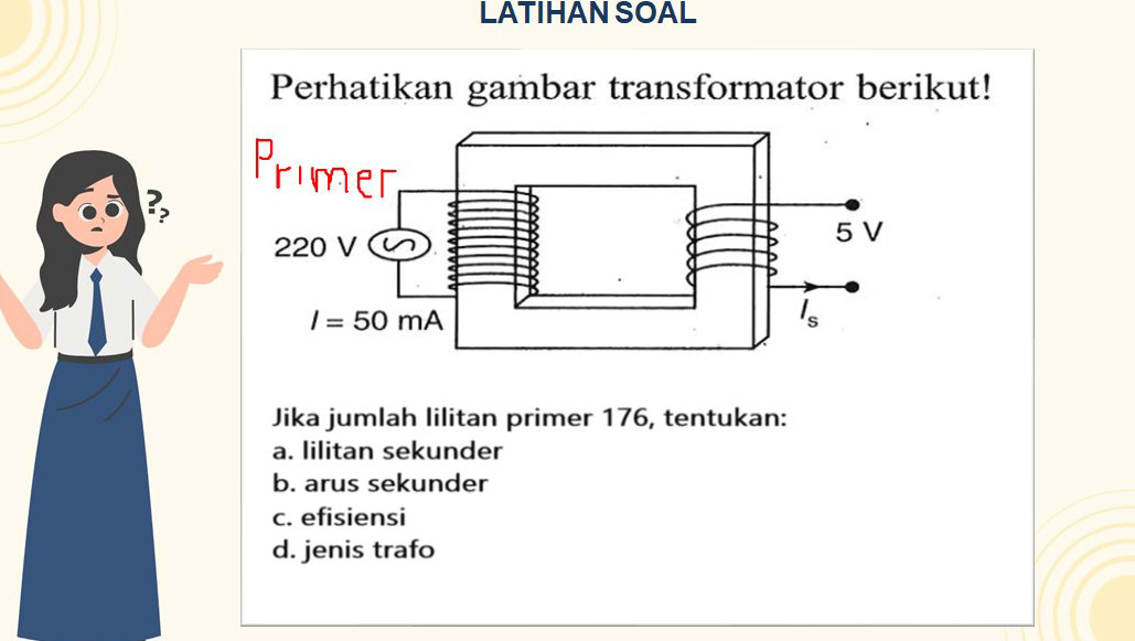 Perhatikan gambar transformator berikut! | StudyX