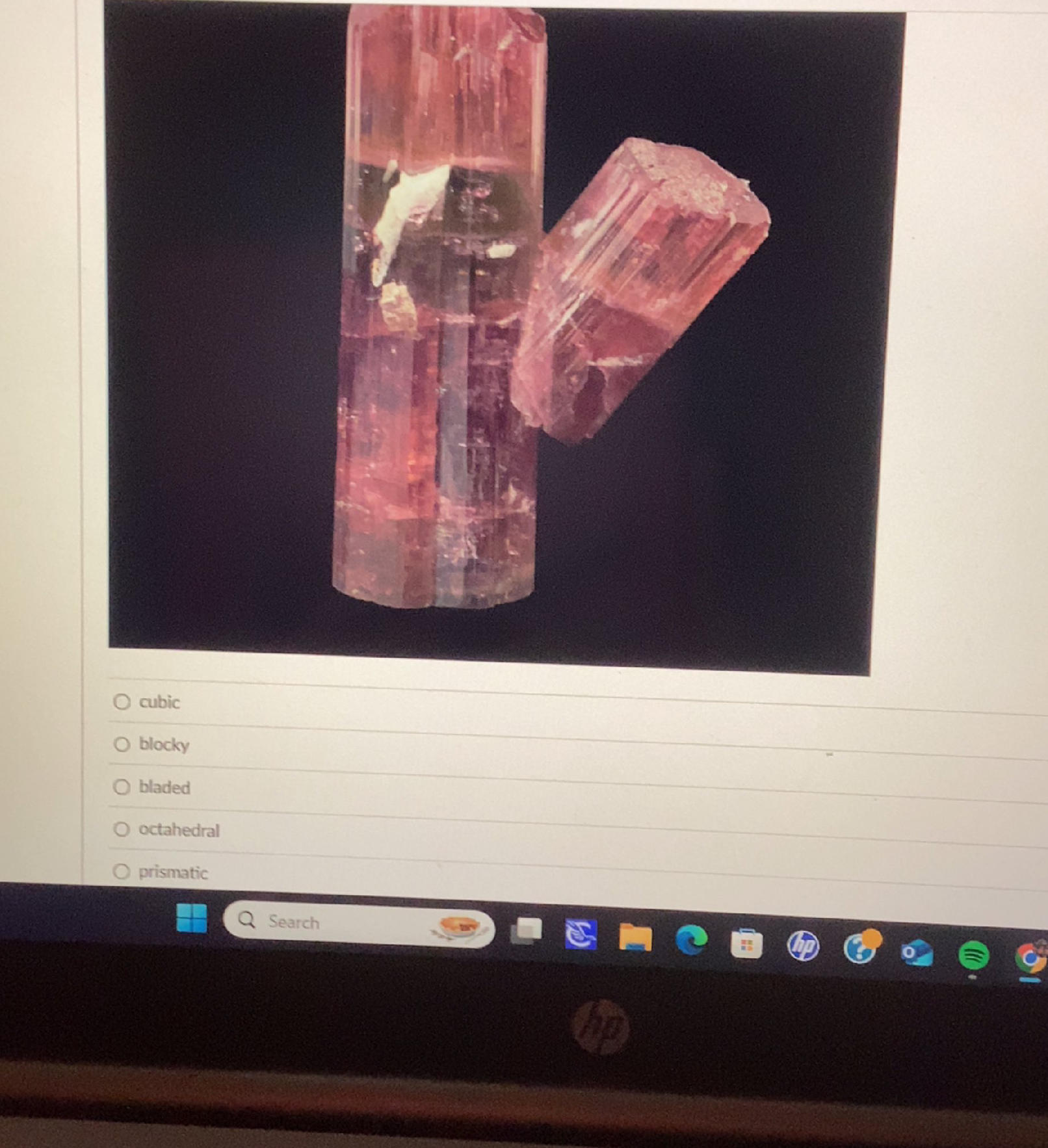 What is the crystal habit of the mineral | StudyX