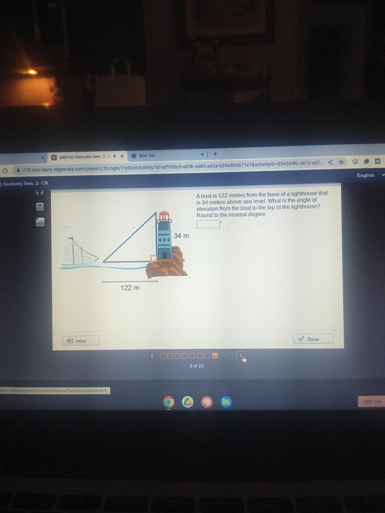 A boat is $122$ meters from the base of a | StudyX