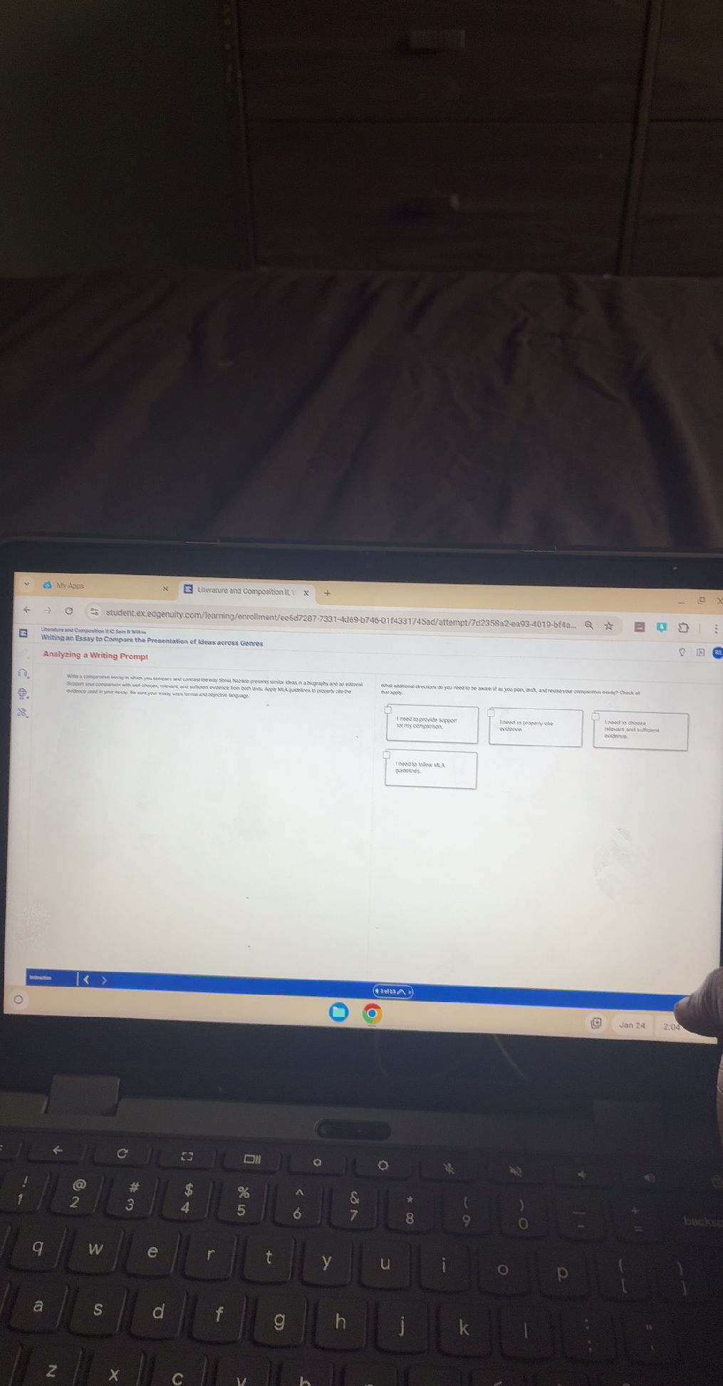 Literature and Composition II Writing an | StudyX