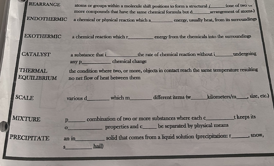 REARRANGE: atoms or groups within a molecule | StudyX