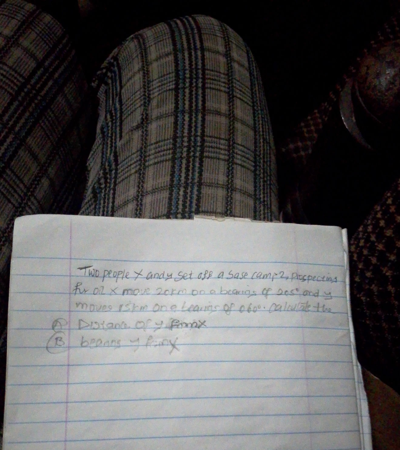 Two people X and Y set off a base camp, | StudyX