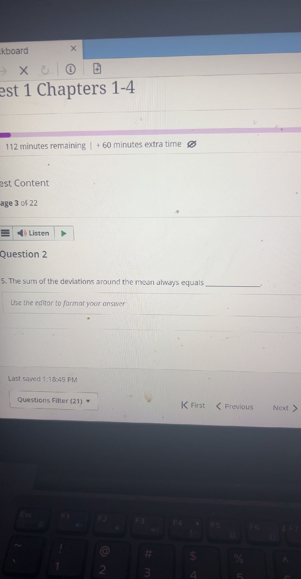 Question 2 5. The sum of the deviations | StudyX