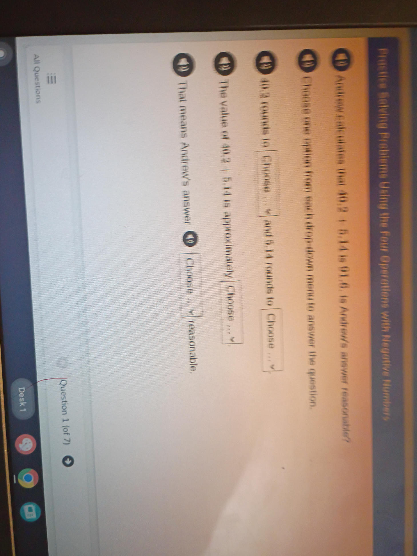 Andrew calculates that $40.2 + 5.14$ is | StudyX