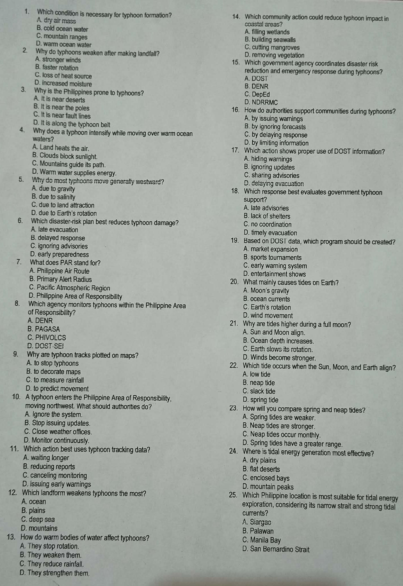 4. Why does a typhoon intensify while moving | StudyX