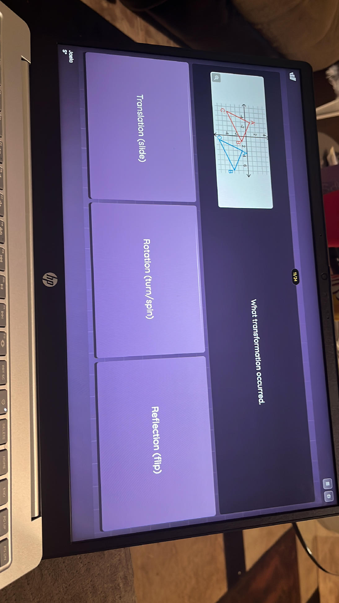 What transformation occurred. [Image shows | StudyX