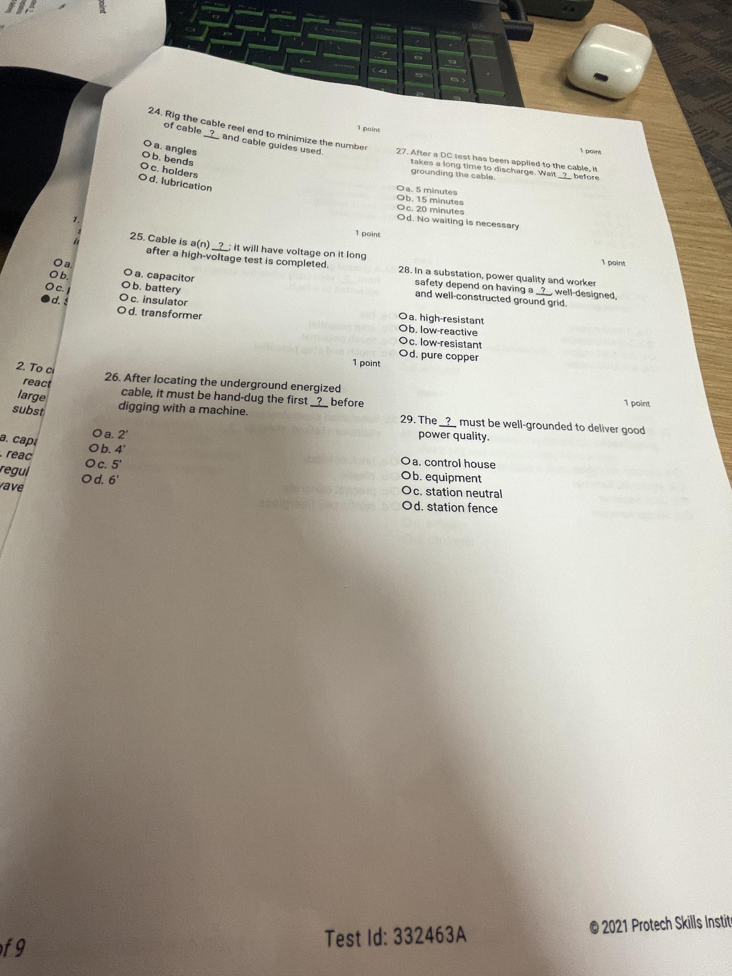 26. After locating the underground energized | StudyX