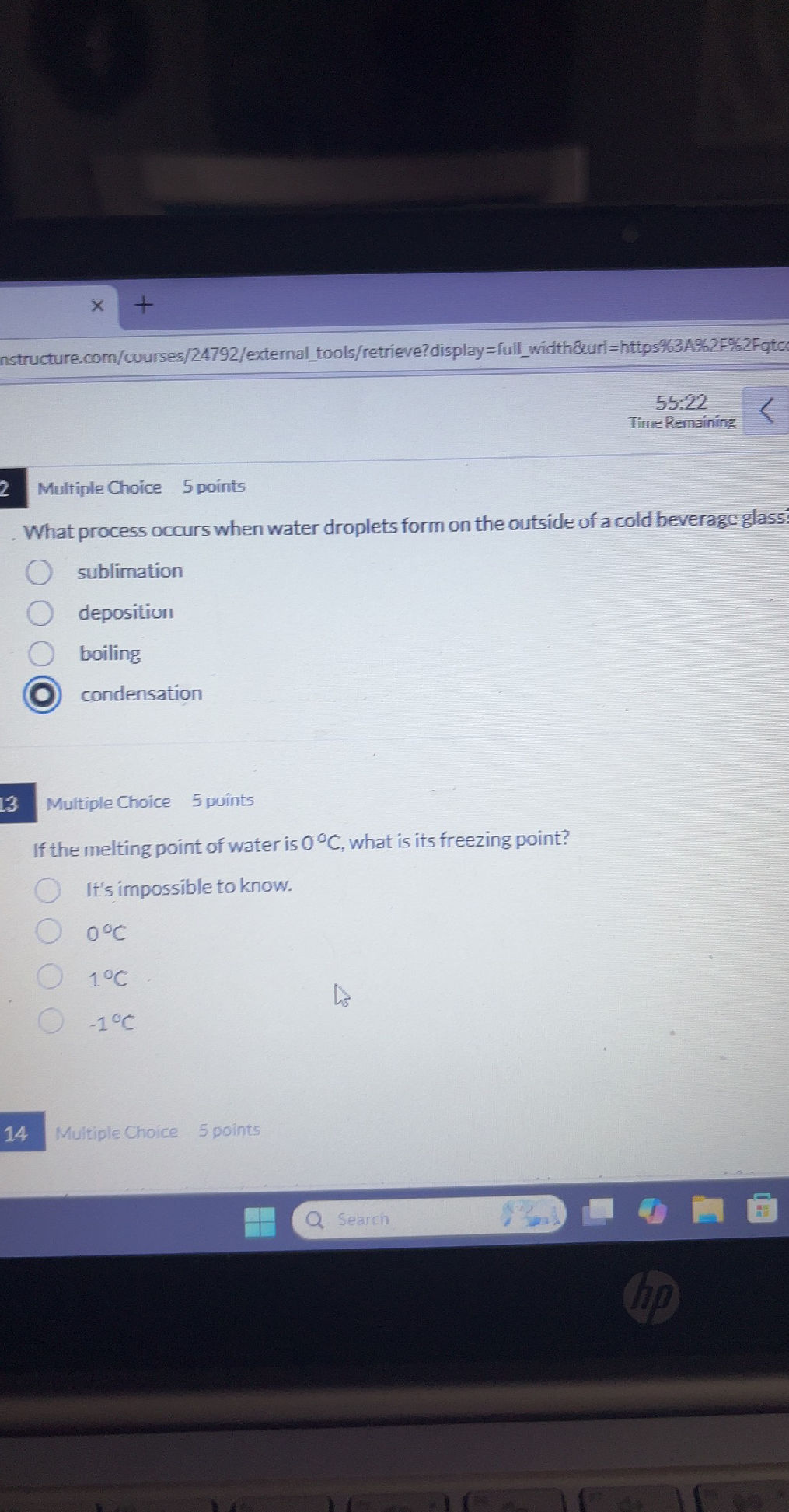 If the melting point of water is $0^{ }C$, | StudyX