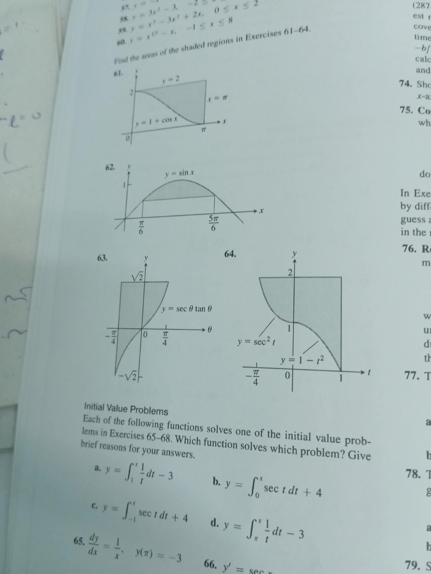 Find the areas of the shaded regions in | StudyX