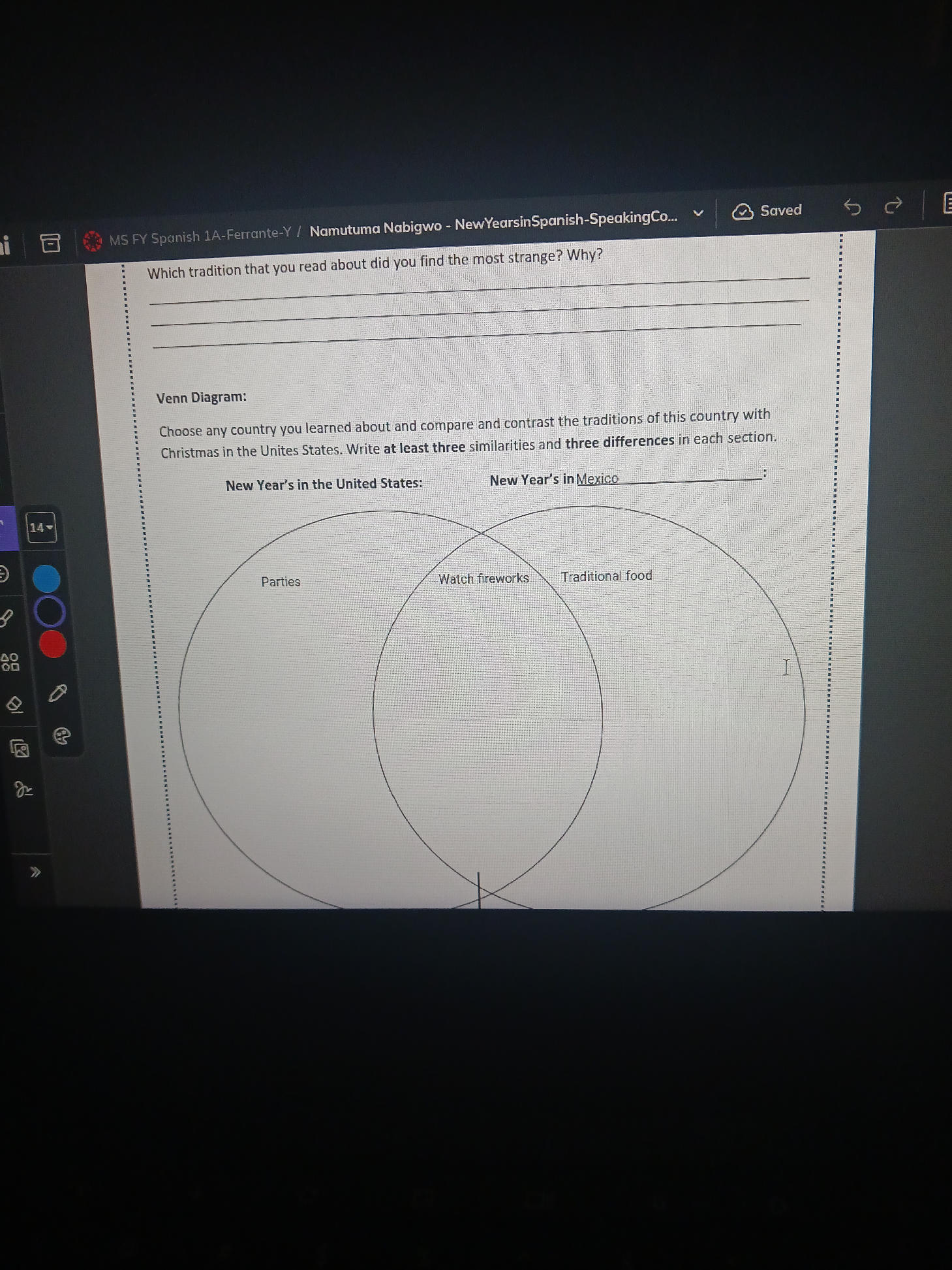 Venn Diagram: Choose any country you | StudyX