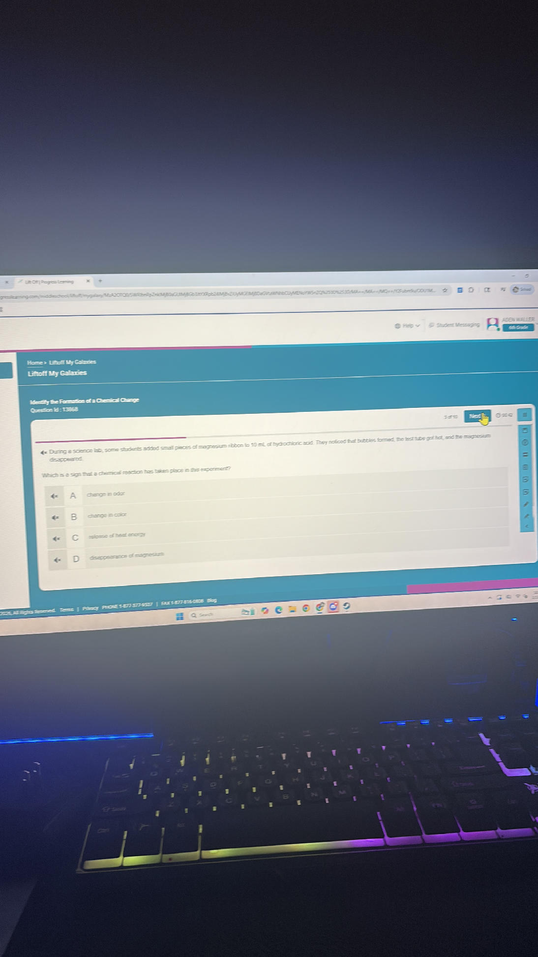 During a science lab, some students added | StudyX